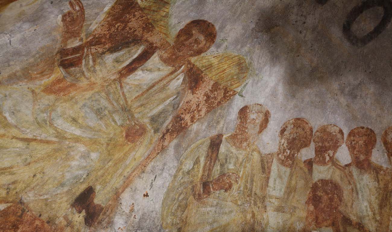 Restorers unveil frescoed chambers in the Catacombs of St. Domitilla ...