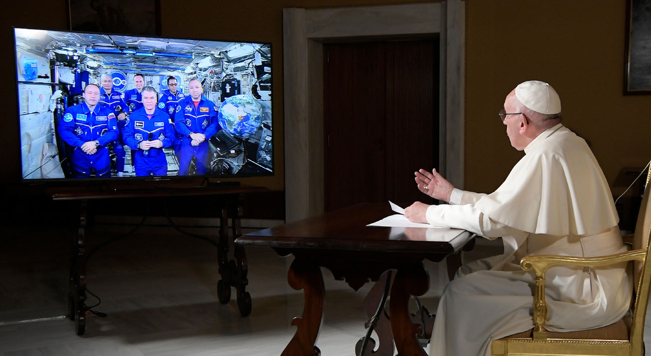 Pope says space station crew like a 'tiny U.N.' with peaceful diversity ...