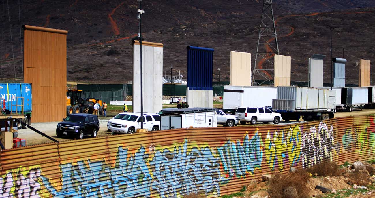 Trump looks at prototypes for border wall that bishop calls 'grotesque ...