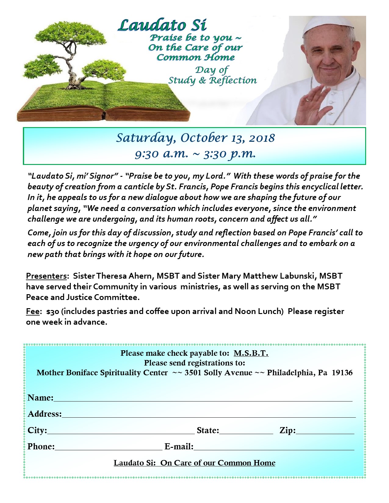 On Care For Our Common Home ~ Laudato Si" - CatholicPhilly