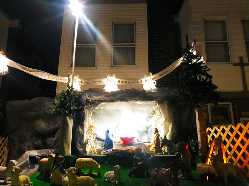 Manger scene in alley brings 'light in the darkness' - CatholicPhilly