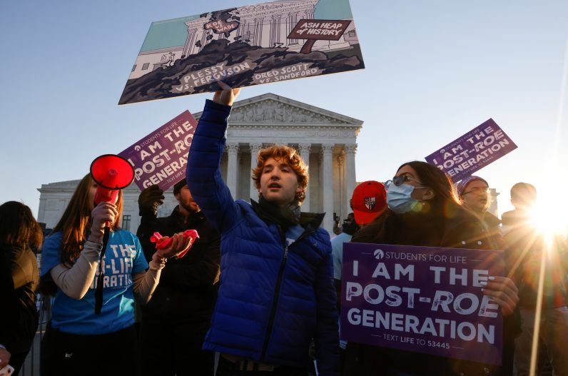 Gathered outside Supreme Court, pro-lifers hopeful about Dobbs' outcome - CatholicPhilly