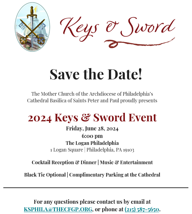 Cathedral Basilica’s Annual Keys and Sword Event Set for June 28 ...