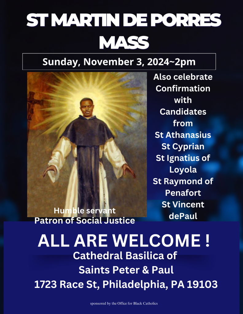 St. Martin de Porres Mass Set for Nov. 3 - CatholicPhilly