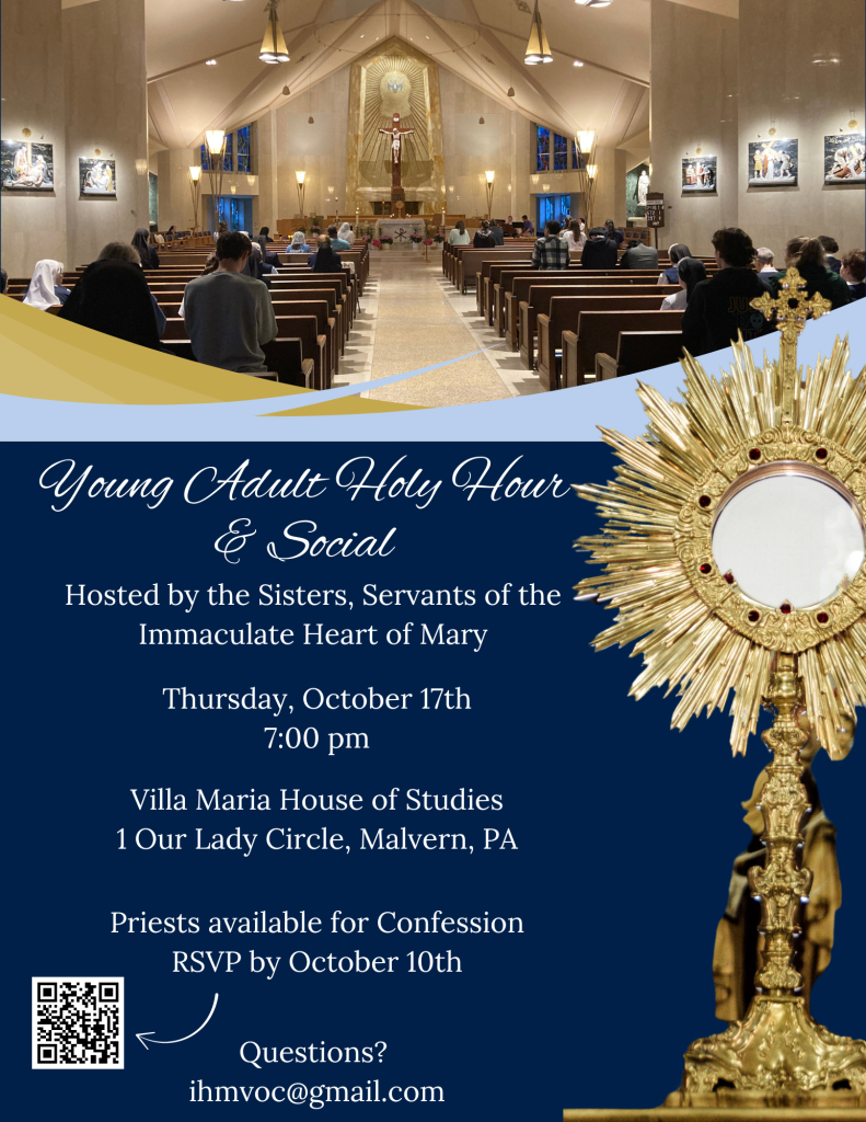 IHM Sisters to Hold Young Adult Holy Hour Oct. 17 - CatholicPhilly