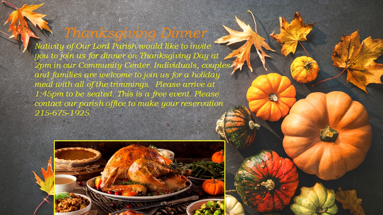 Nativity of Our Lord Parish, Warminster, to Host Community Thanksgiving ...