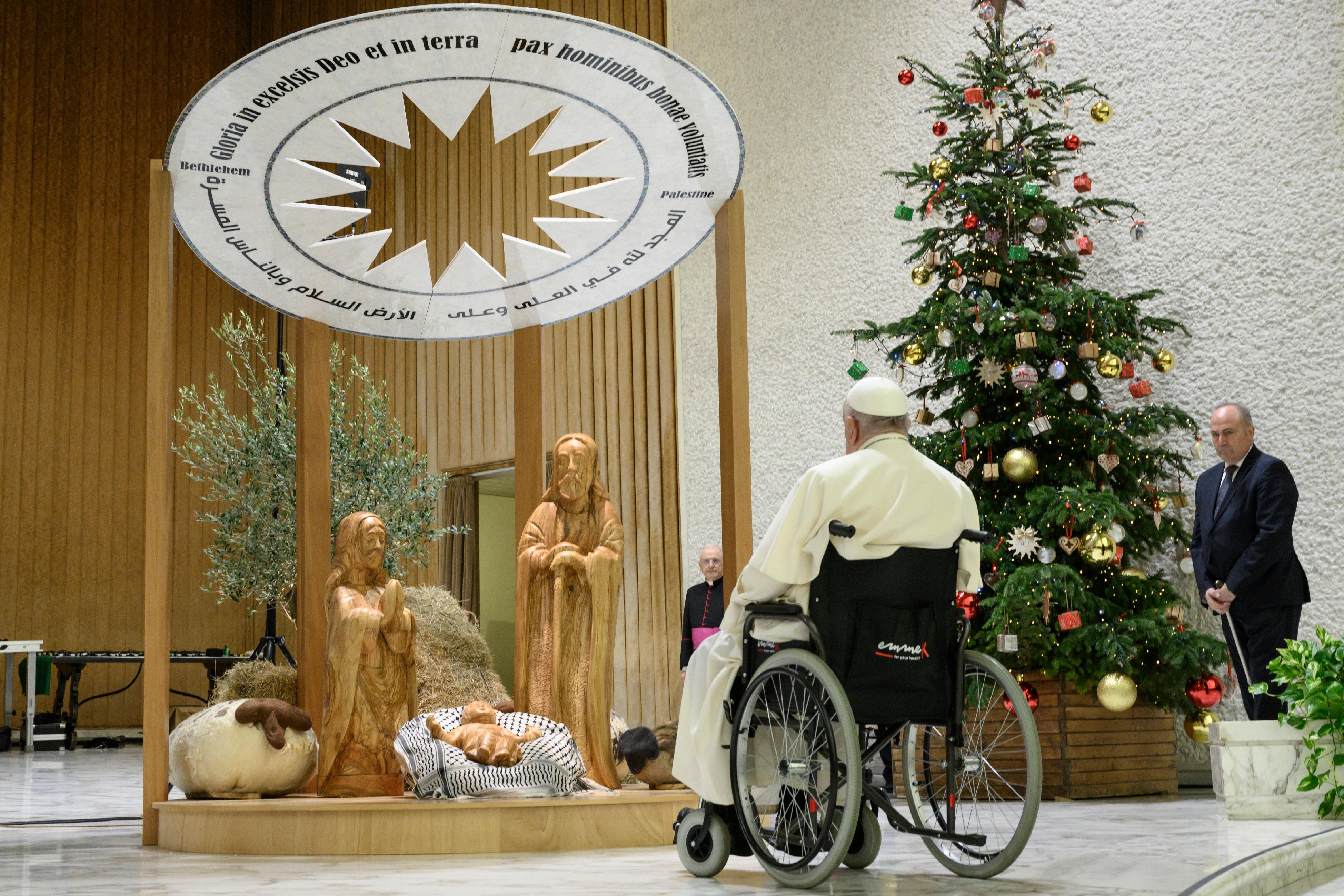 Thanking Donors for Vatican Creche, Christmas Tree, Pope Prays for ...