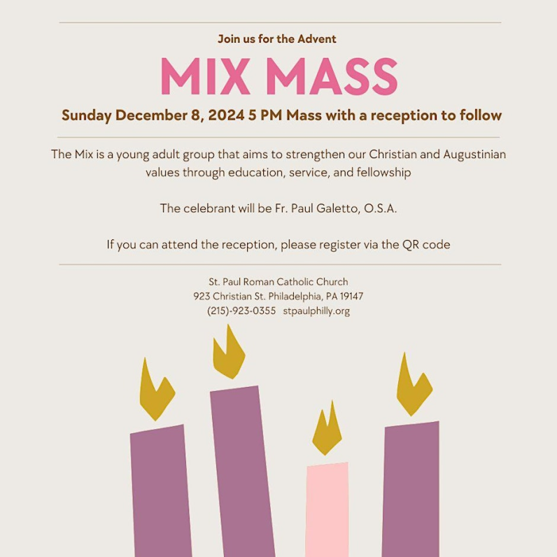 The MIX Mass Young Adult Ministry to Return to St. Paul Parish Dec. 8 ...
