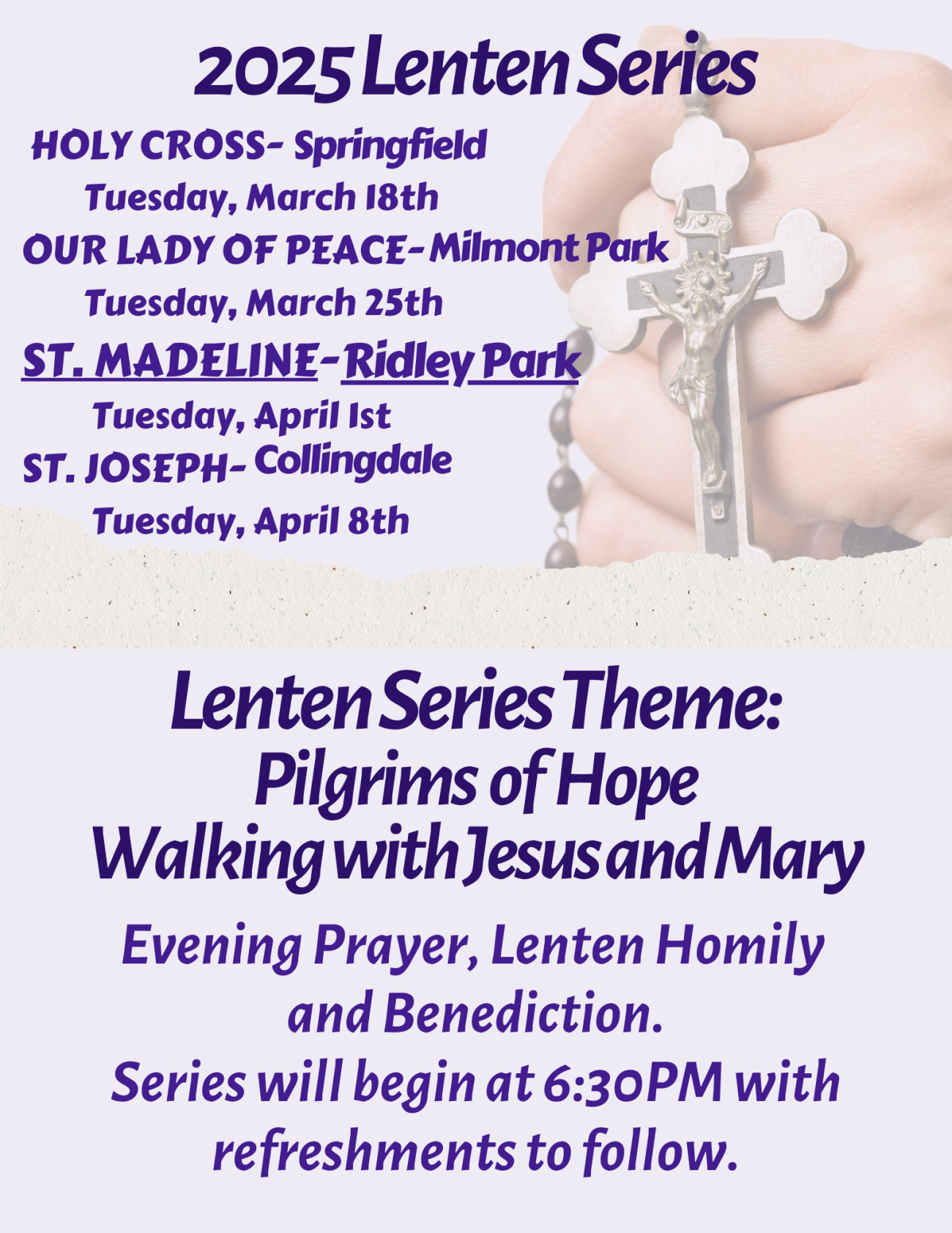 Delco Parishes to Hold Four-Week Lenten Series - CatholicPhilly