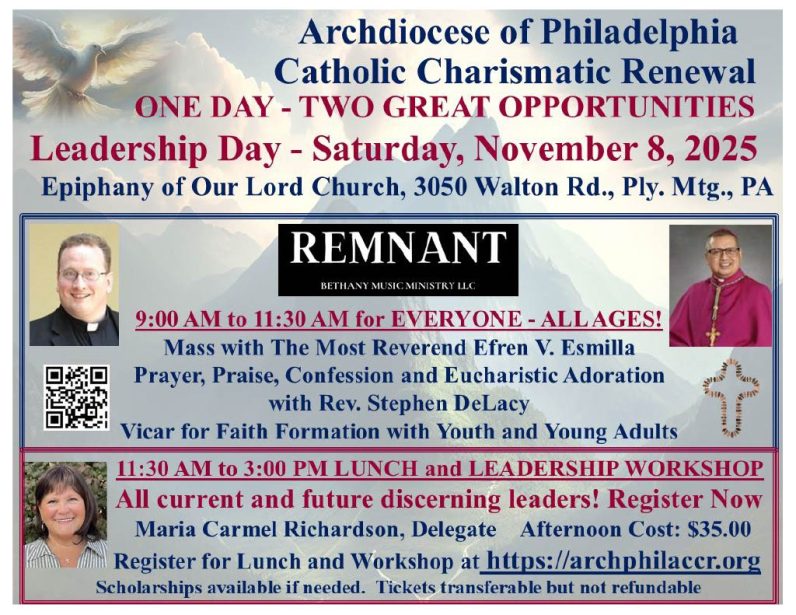 Catholic Charismatic Renewal Workshop Highlights Leadership