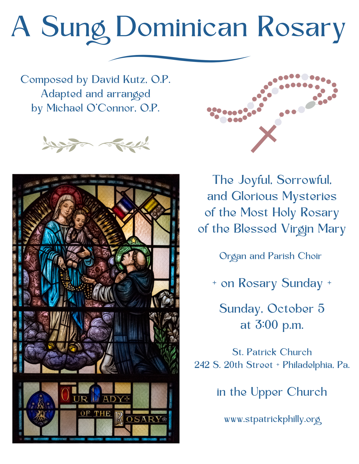 Join St. Patrick, South Philly for a Sung Dominican Rosary Oct. 5 ...