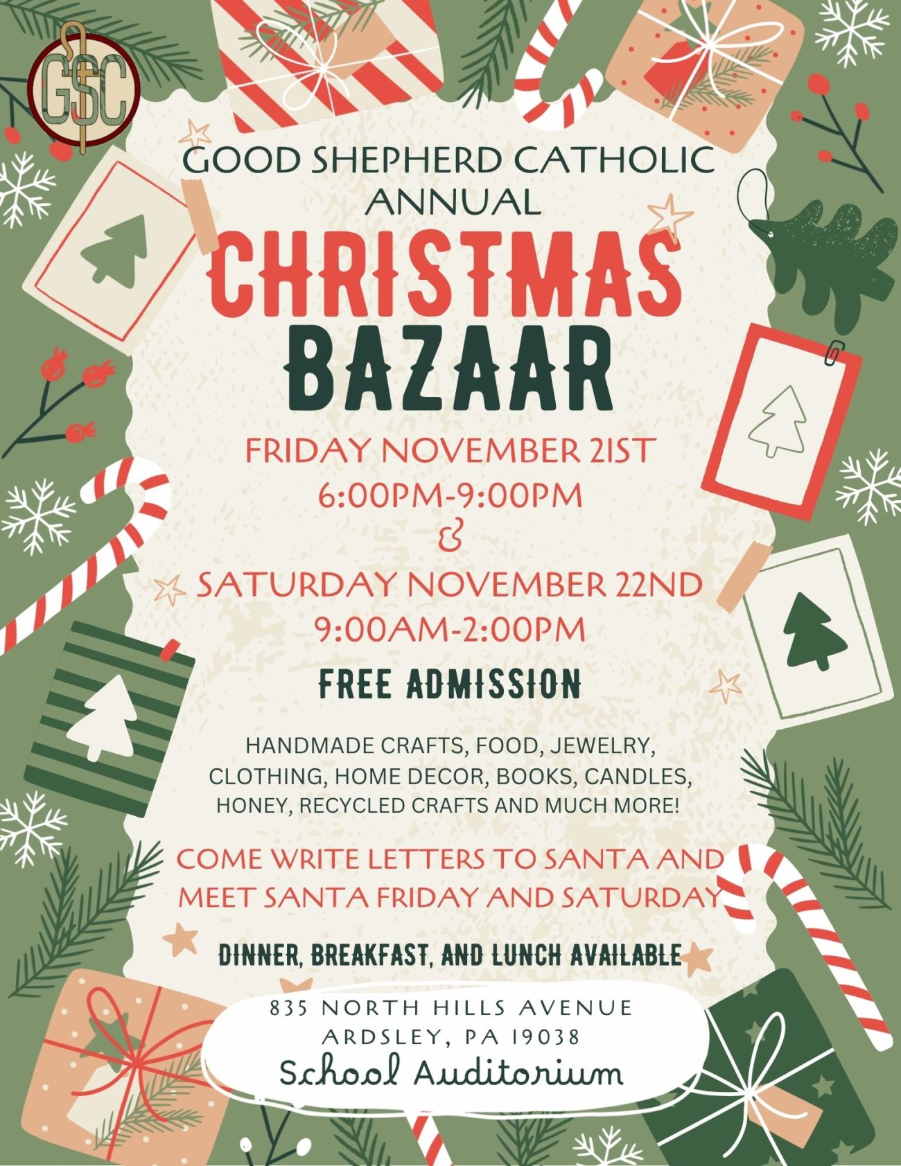 Good Shepherd Catholic School to Host Annual Christmas Bazaar